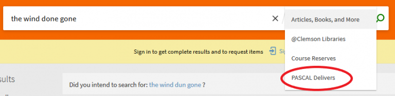 PASCAL Delivers – Clemson Libraries