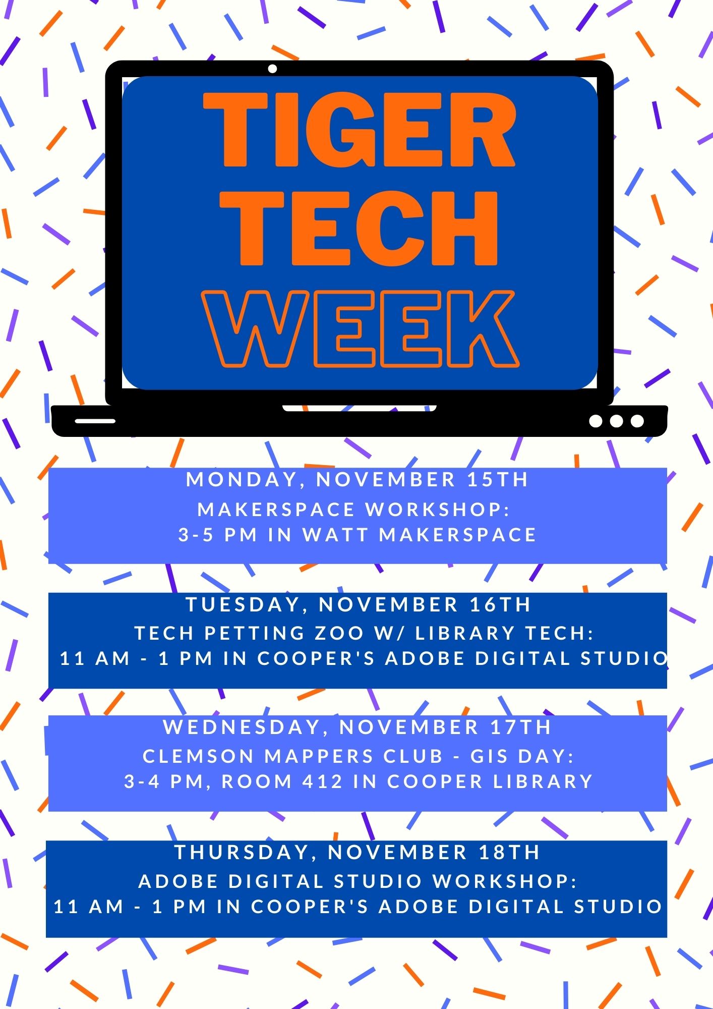 Tiger Tech Week: Chance to Win an Apple Watch! – Clemson Libraries