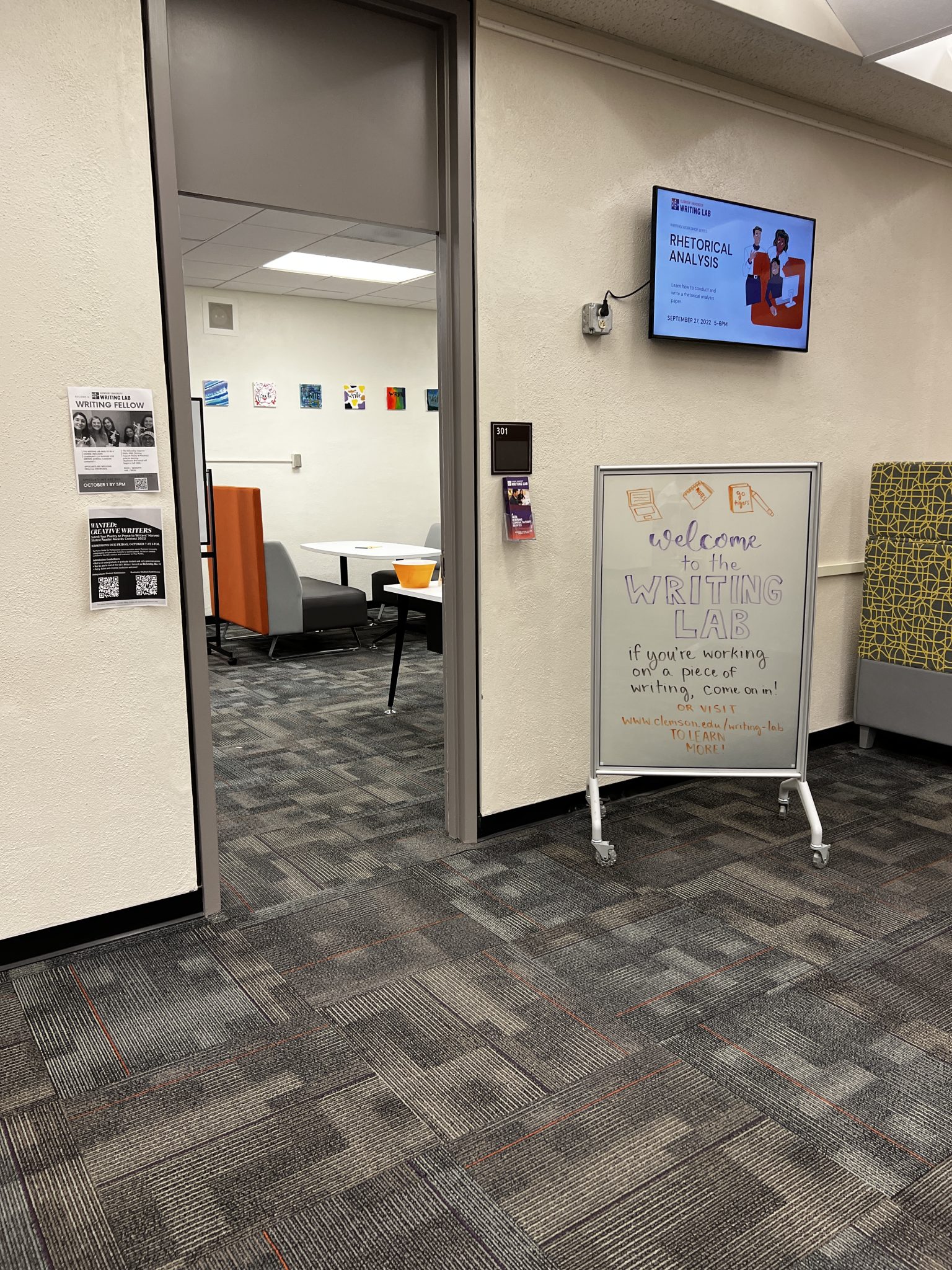 Writing Lab opens in Cooper Library – Clemson Libraries