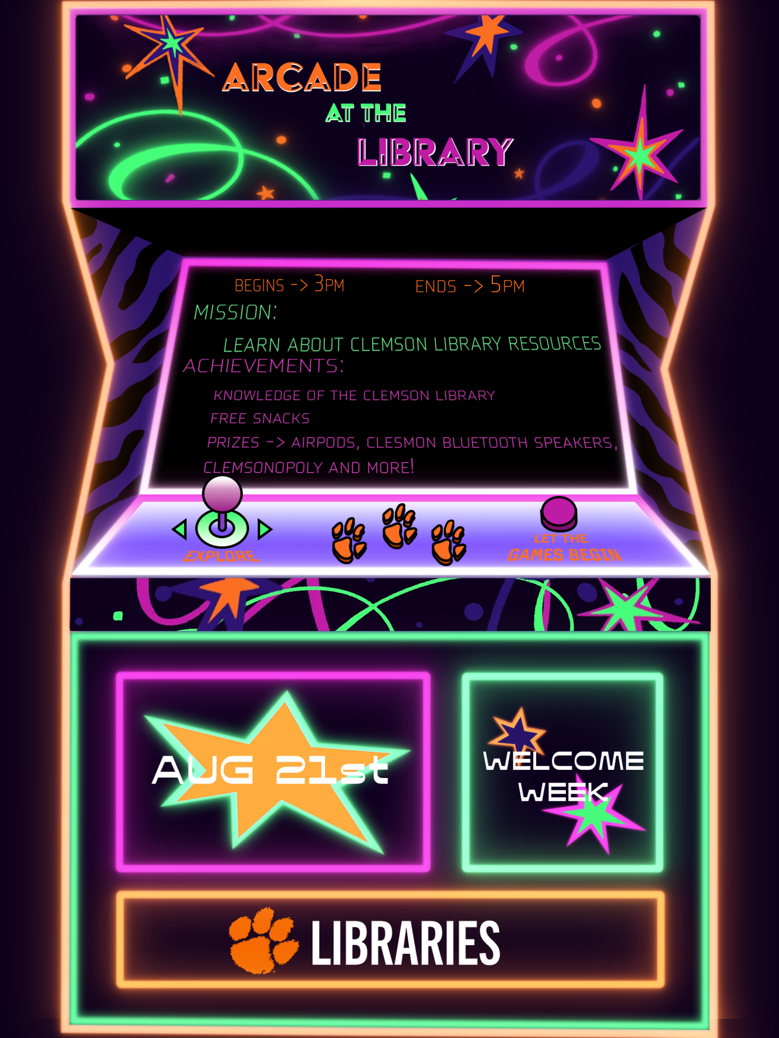 Arcade at the Library brings fun and games to Cooper Aug. 21 – Clemson ...
